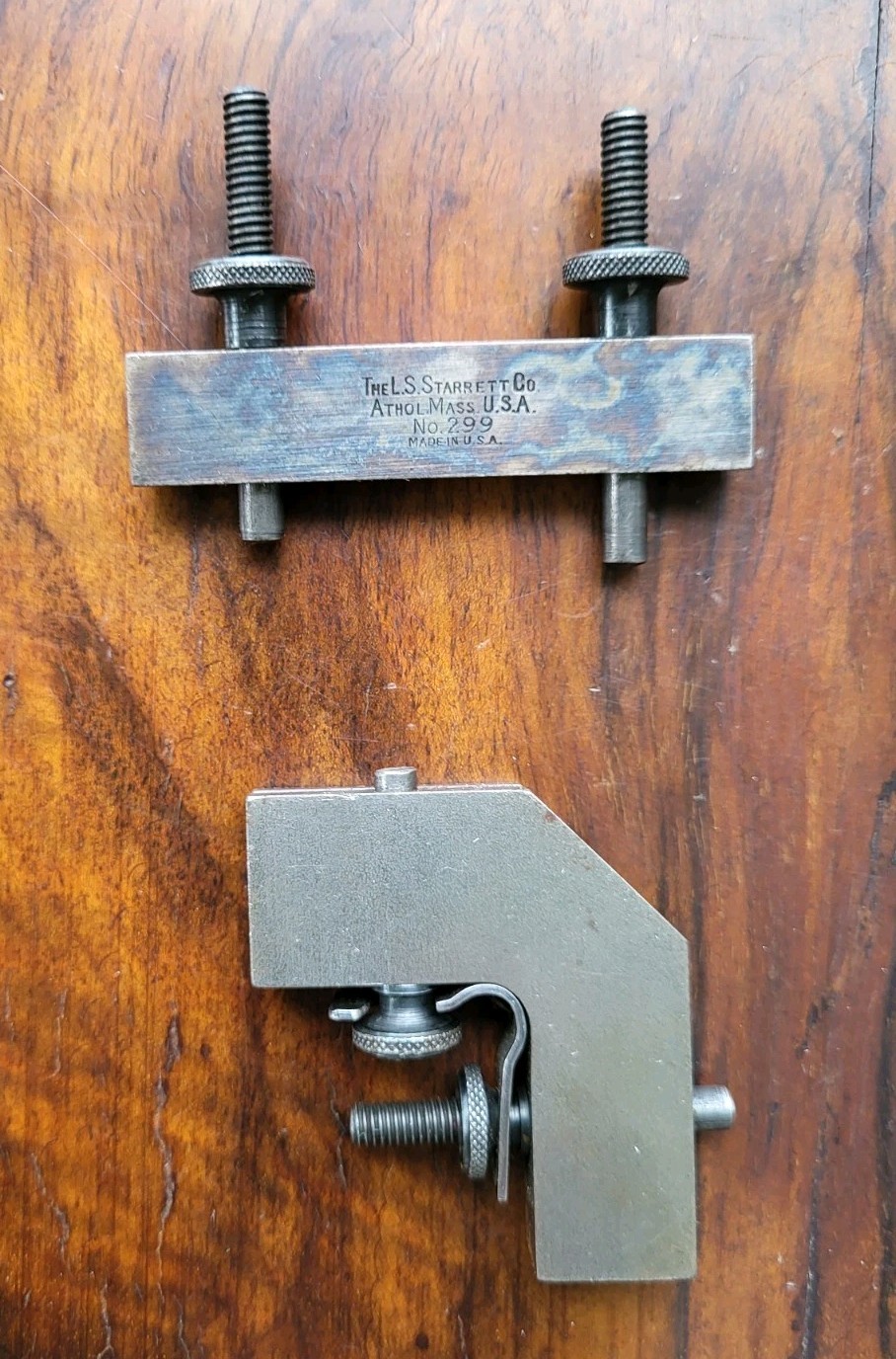 L.S. Starrett No. 289A Blade & Rule Attachment/Clamp & No. 299 Rule ...