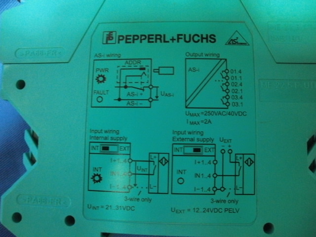 Pepperl Fuchs VAS-2A-K12-U 11534 AS-INTERFACE MODULE VBA-4E3A-KE-2E/R ...