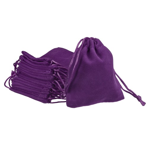 Velvet Drawstring Bags 2.76x3.54 Inch Gift Bags Jewelry Pouches Purple ...