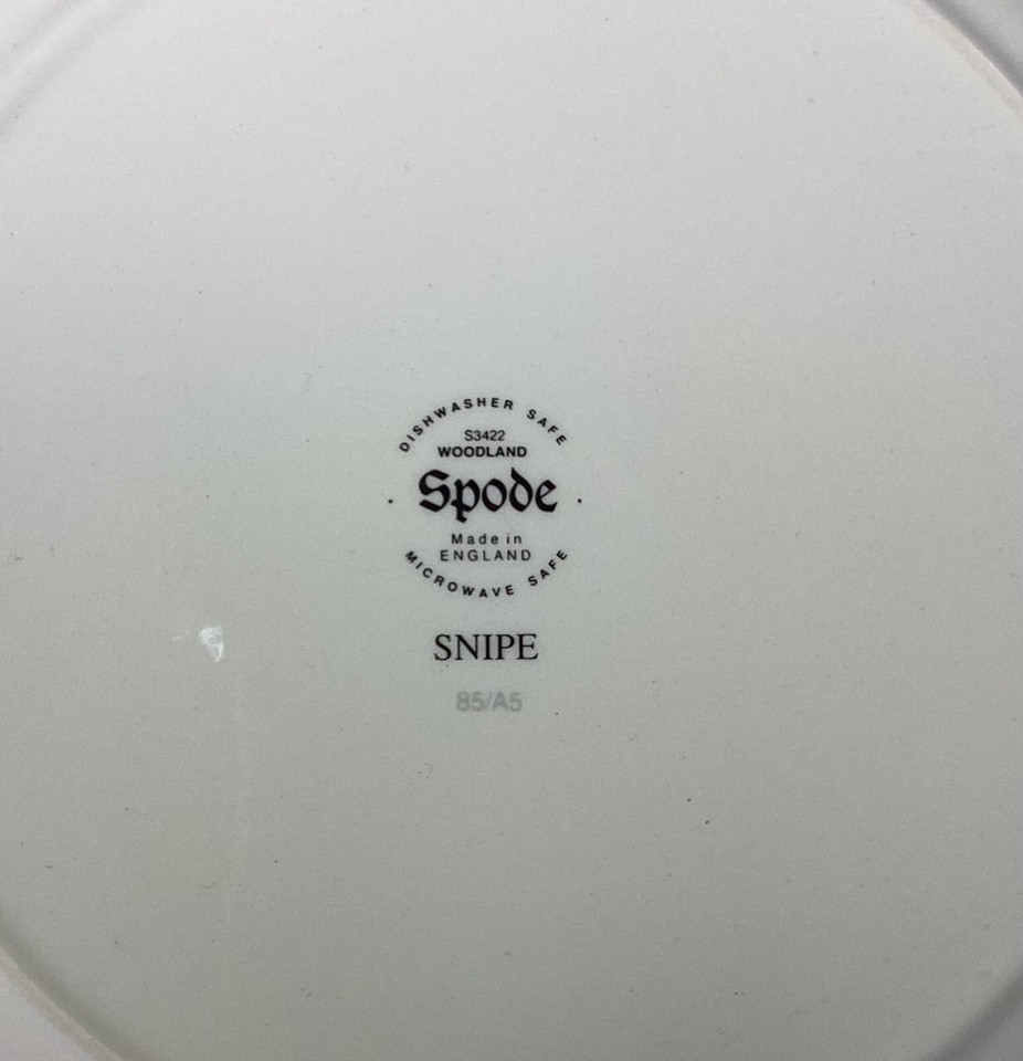 SPODE WOODLAND ~ Snipe Dinner Plate 10 3/4” ENGLAND | eBay