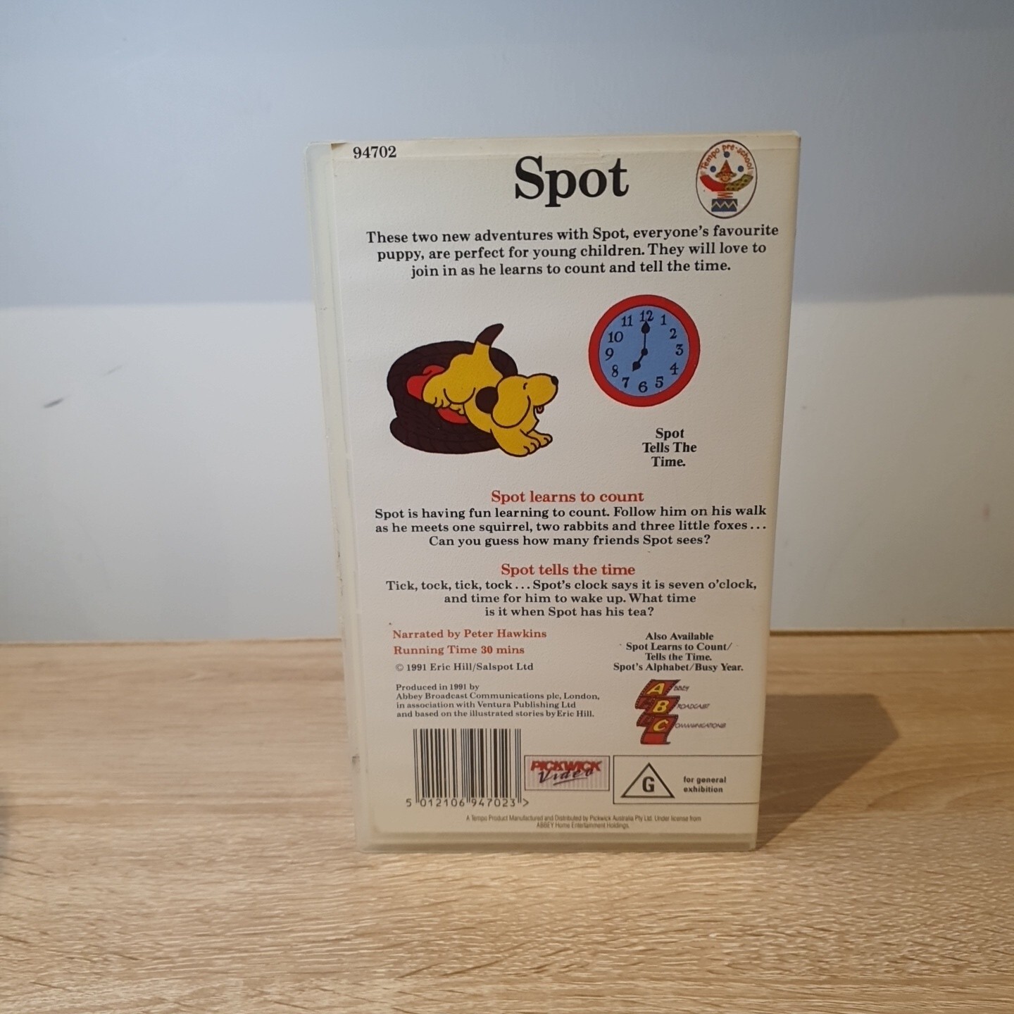 Spot Learns To Count / Spot Tells The Time VHS Video 1991 Eric Hill ...