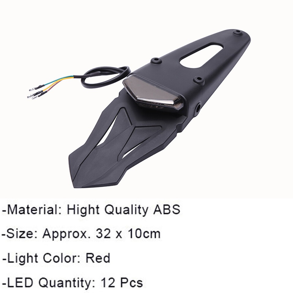 LED Rear Fender Brake Tail Light Off-road For Honda CRF250F CRF230F ...