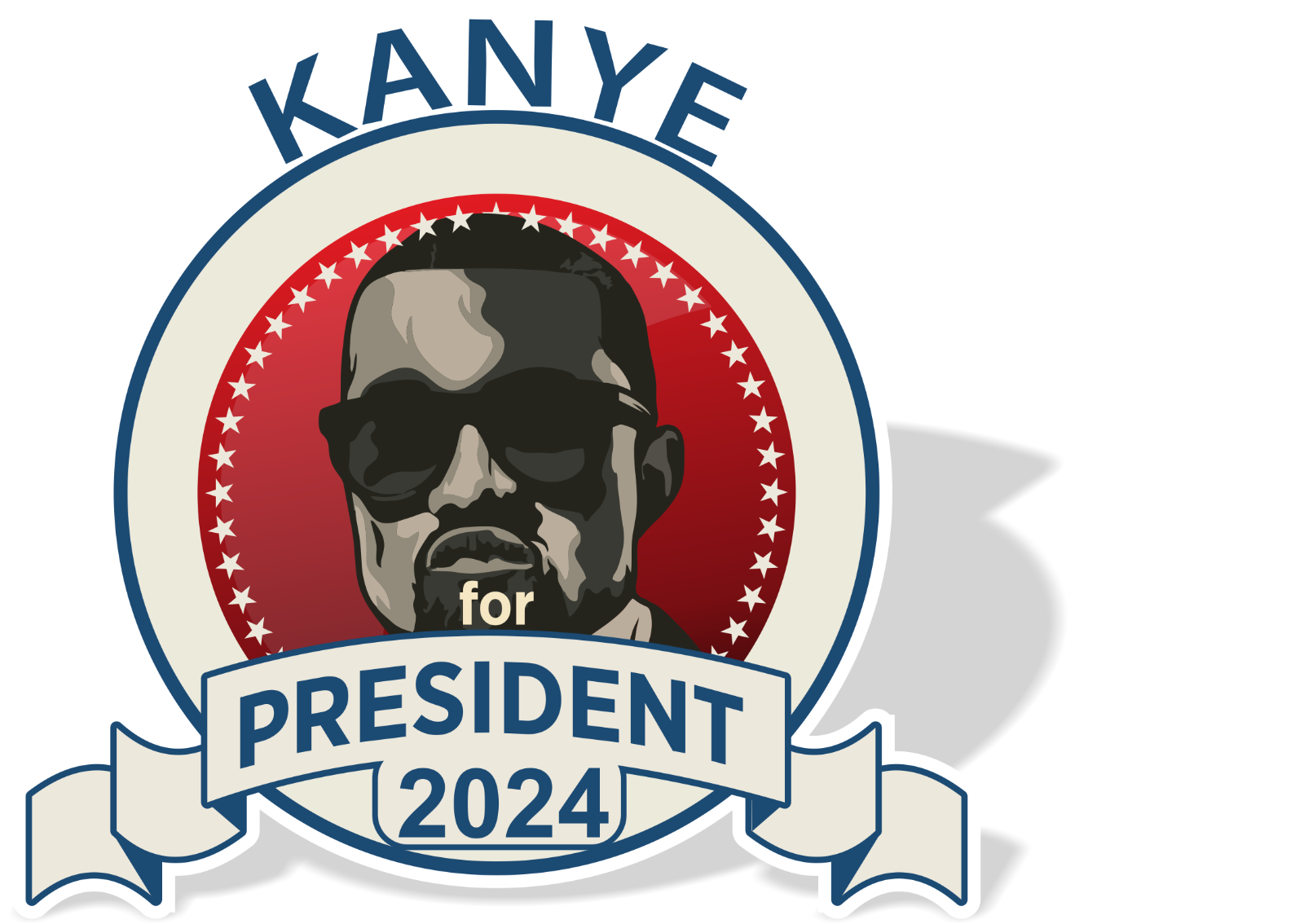KANYE FOR PRESIDENT 2024 BUMPER STICKER VOTE KANYE 140mm FUNNY CAR ...