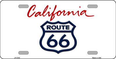 Route 66 California Novelty Metal License Plate Tag LP2103 | eBay