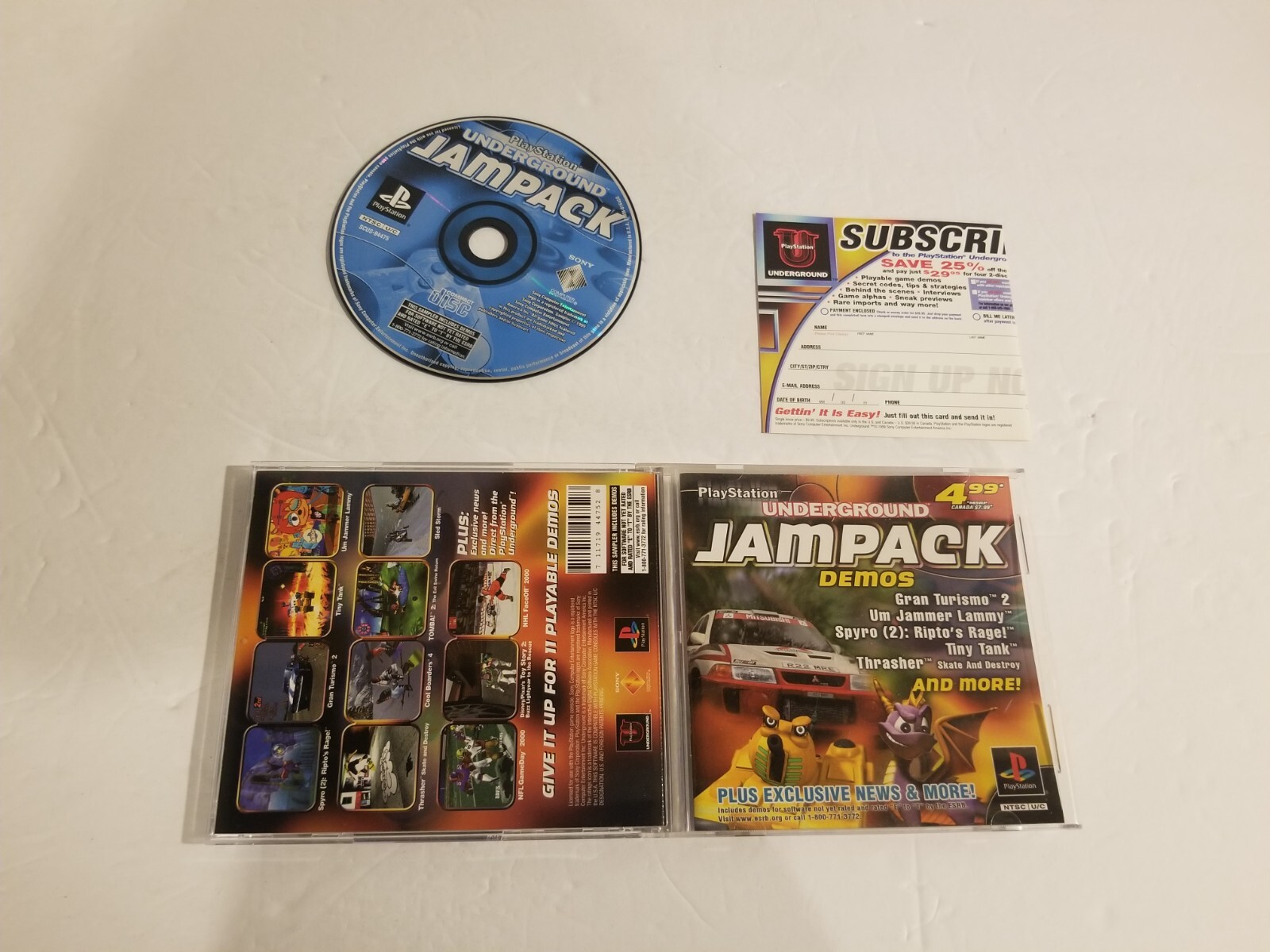 PlayStation Underground Jampack: Winter '99 (Sony PlayStation 1, 1999 ...