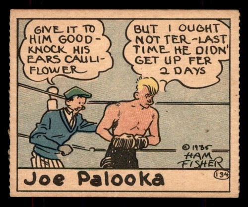 1935 R27 Cartoon Comic Strip Cards #134 Joe Palooka - Boxing NM | eBay