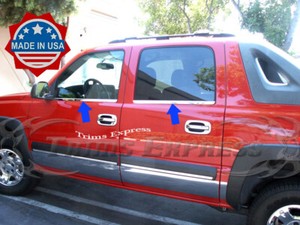 2000-2006 Chevy Avalanche 4Pc Window Sill Trim Accent Stainless Steel ...