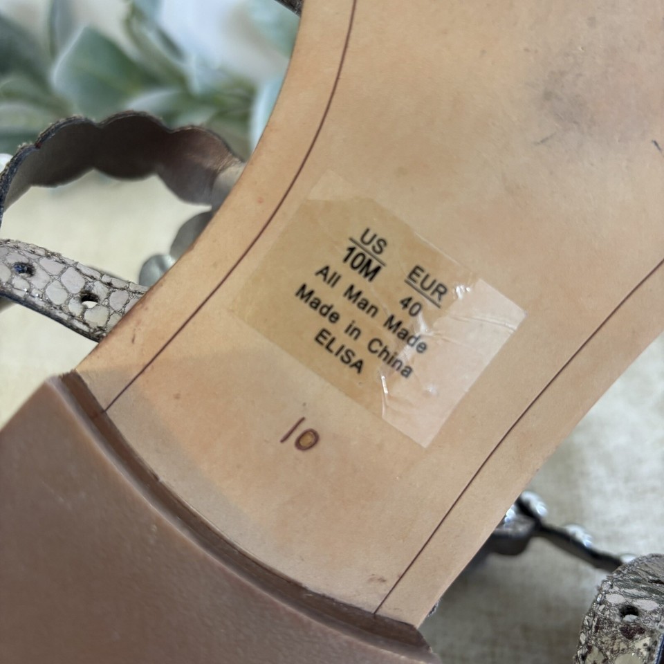 Sam Edelman Elisa Gladiator Sandal Silver Studded Women 10 Thong | eBay