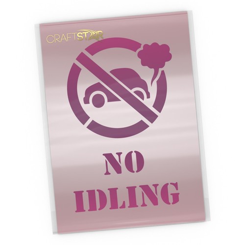 No Idling Stencil - No Idling Clean Air Zone Template | eBay UK