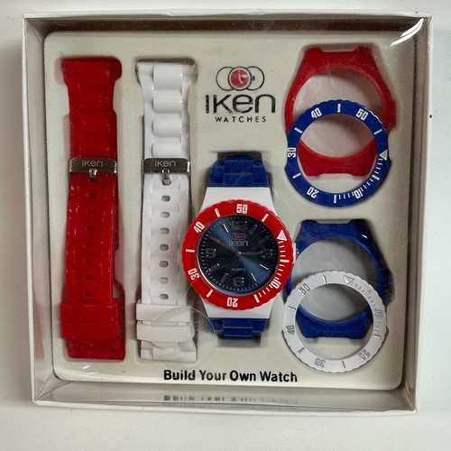 Iken Watch Customizable No Tools Needed Red, White and Blue Patriotic ...