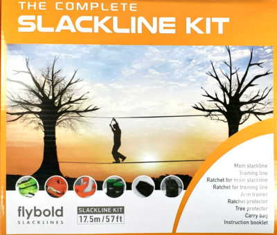 flybold Slacklines The COMPLETE SLACKLINE KIT 57 FT / 17.5 M Slackline ...