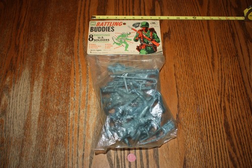 8 Vintage MPC 6-Inch Army Soldiers "Battling Buddies" & Snap-On Weapons ...