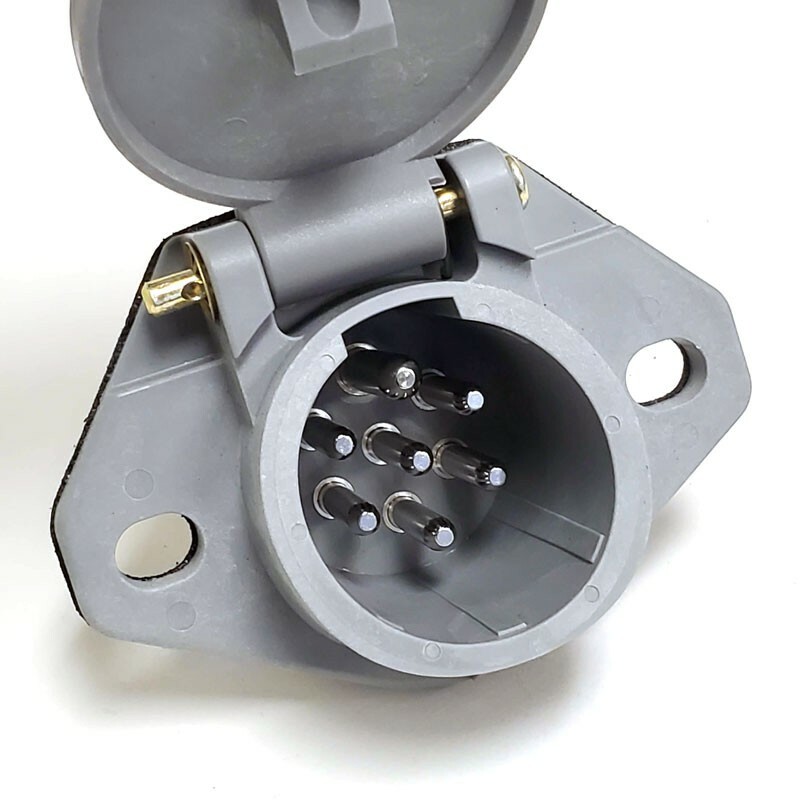 Tramec 38501 Nylon 7-Way Smart Box Solid Pins Receptacle Socket ...