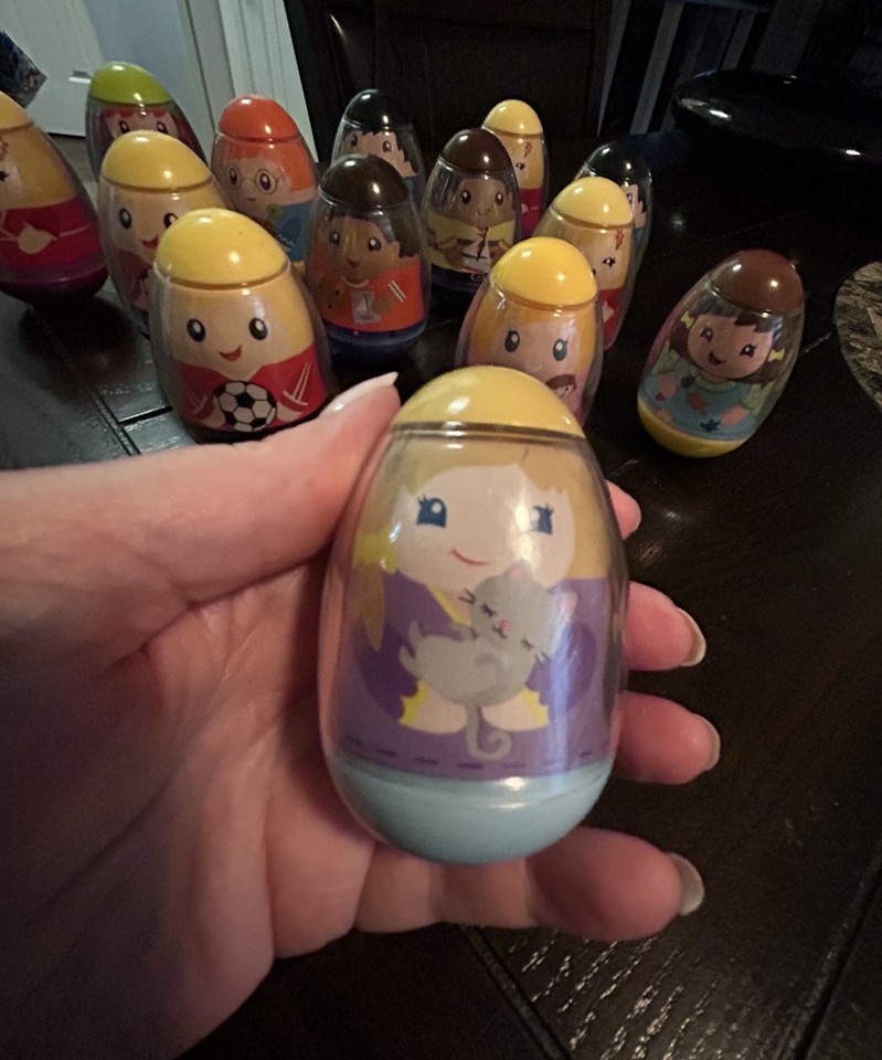 Hasboro Weebles Wobble egg shaped toys 2009 lot of 14 Gravity Toys | eBay