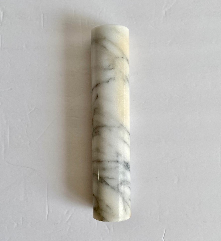 Vintage Onyx Marble Column Spacer Break Table Floor Lamp Natural White ...