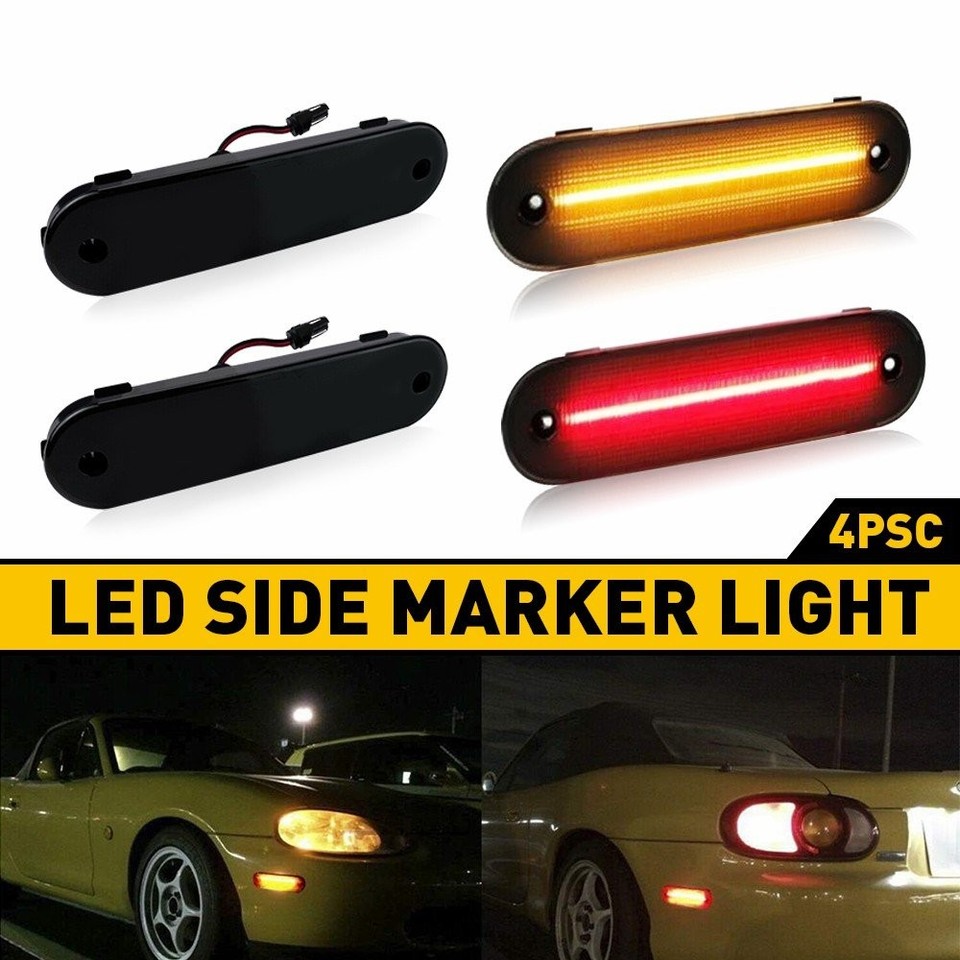 For Mazda Miata MX-5 1990-05 Front & Rear Bumper Turn Signal Side ...
