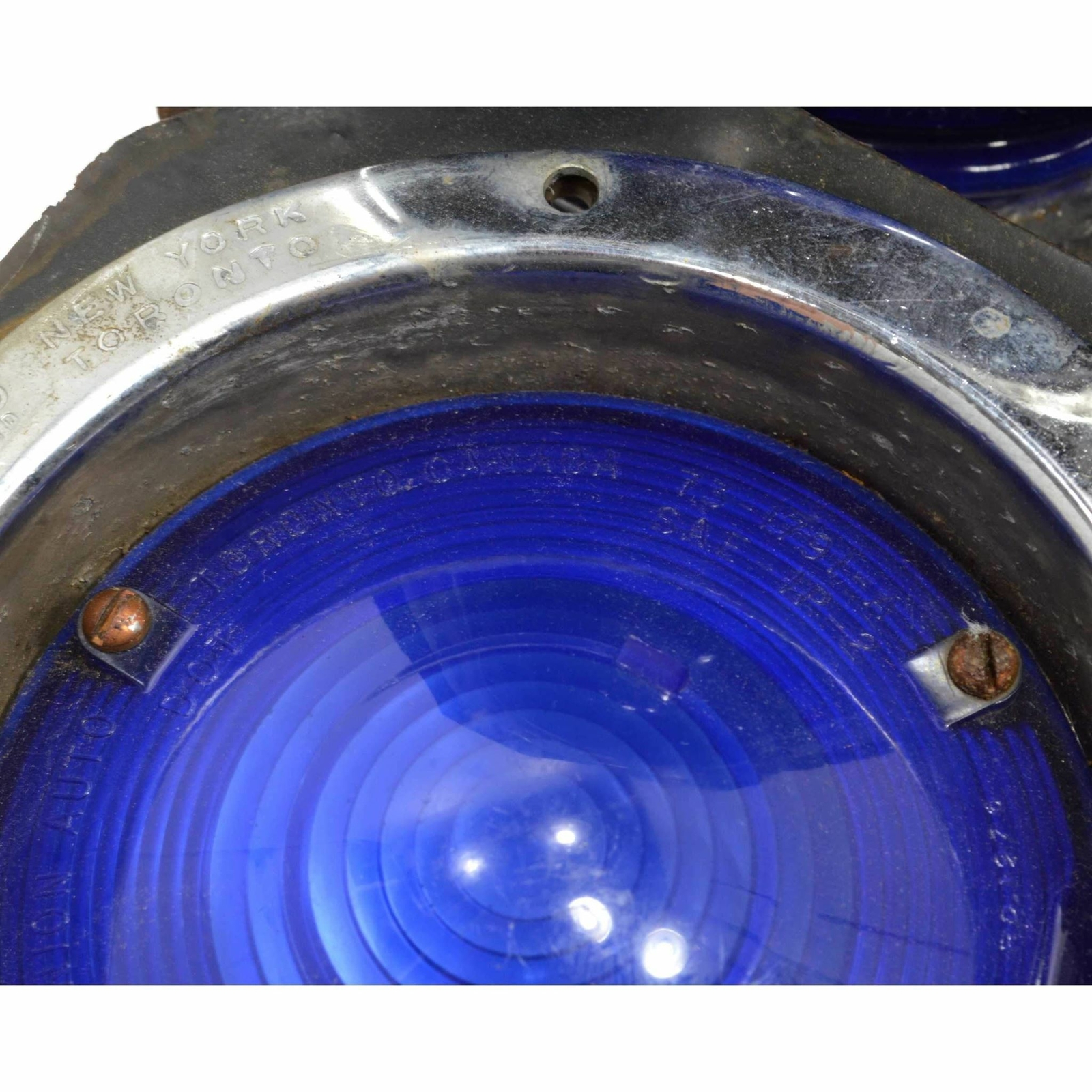 Vintage PAIR AUTOMOTIVE LIGHTS SIGNAL-STAT No. 3603 w/ COBALT BLUE ...