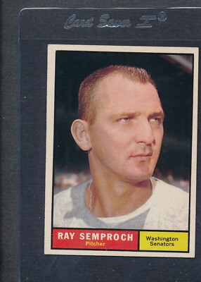1961 Topps #174 Ray Semproch Senators NM *9644 | eBay