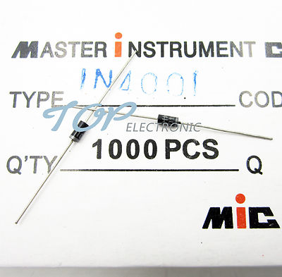 100PCS 1N4001 IN4001 DO-41 1A 50V Rectifier Diodes | eBay