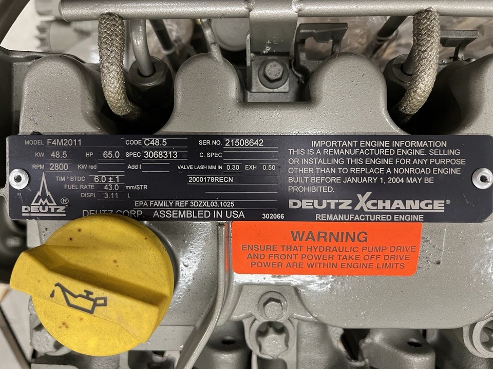 2003 Deutz F4M2011 Diesel Engine, 48.5kw/65hp @ 2800rpm | eBay