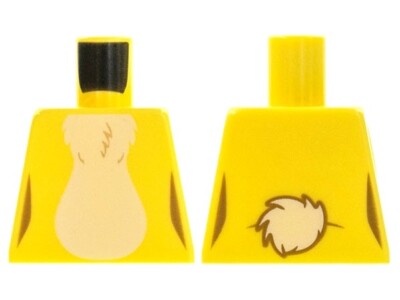 LEGO 973pb4280 Torso White Fur Stomach and Cottontail Pattern | eBay