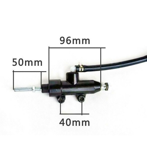 19MM ATV Motorcycle Large Plunger Rear Brake Master Cylinder+Oil Fluid ...