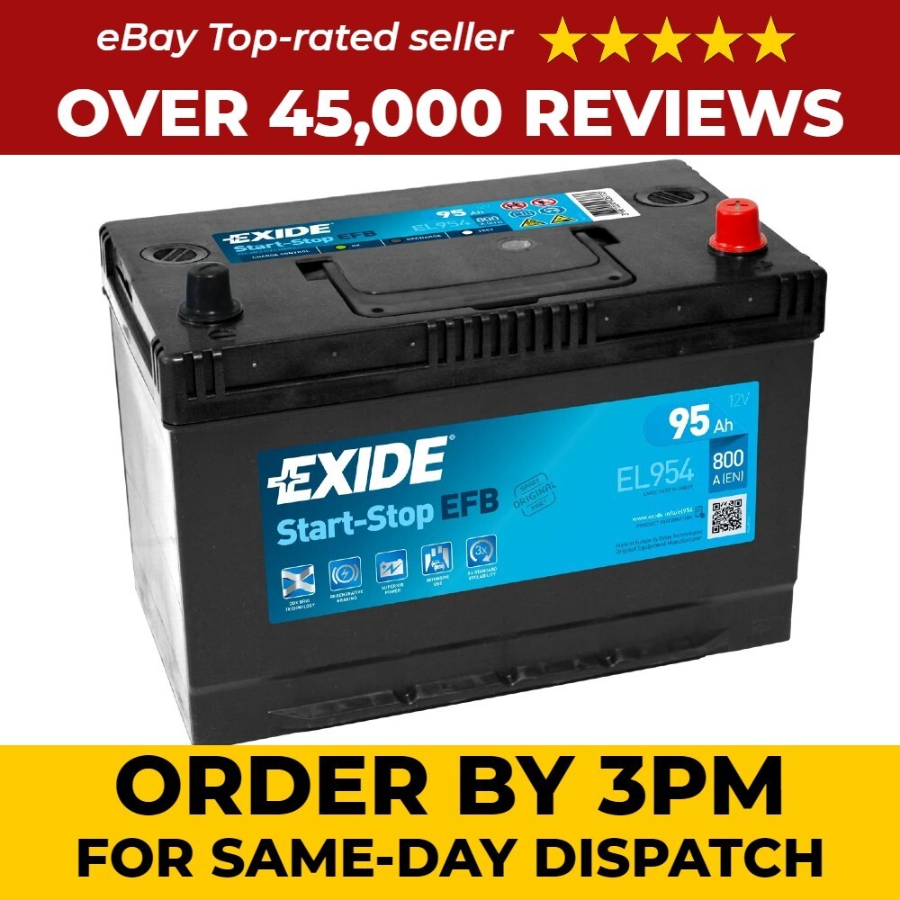 Exide EL954 Start-Stop Efb 12V 95Ah 800A Car Battery | eBay UK
