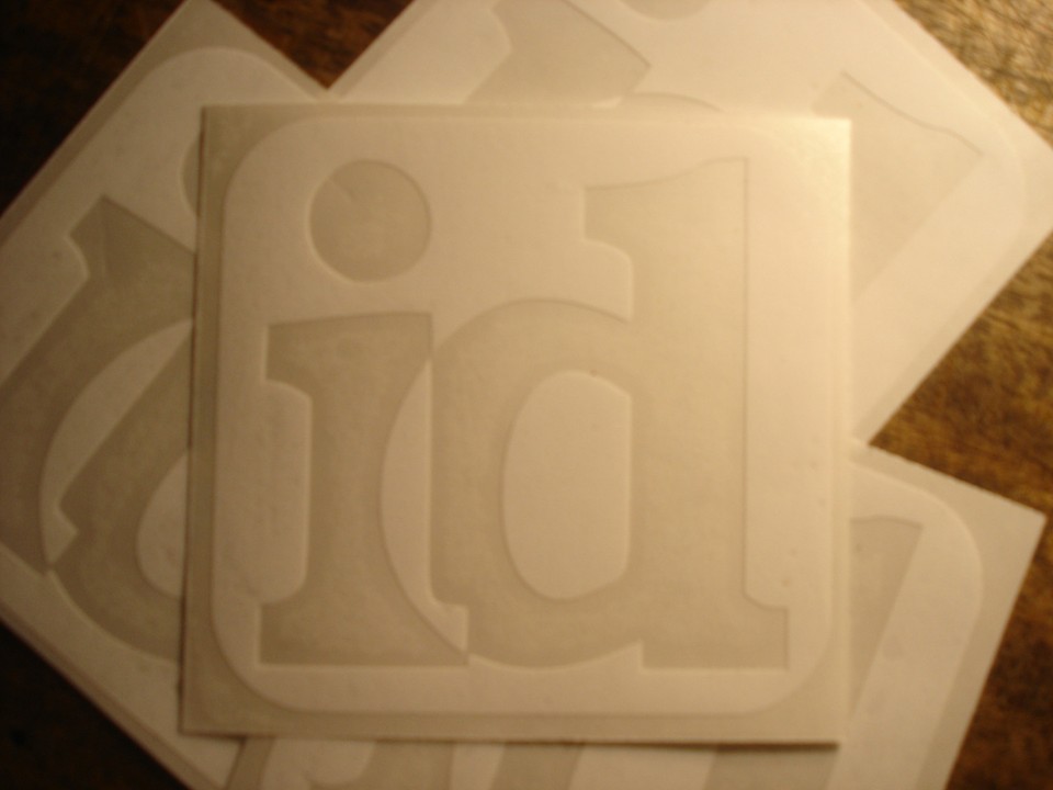 ID Software Logo Contour Cut Vinyl Sticker - (White) - Gaming Doom ID ...