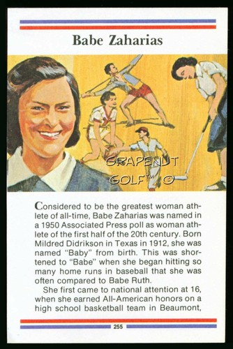 MILDRED ELLA BABE DIDRIKSON ZAHARIAS TRUE VALUE LPGA GOLF TRACK OLYMPIC ...