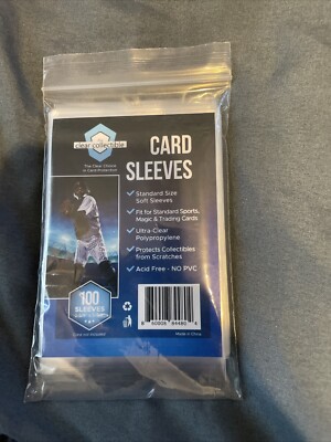 Baseball Card Sleeves Penny Sleeves - 100 Count - Trading Card Sleeve ...