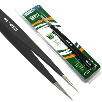 Anti Static Precision Tweezers BST ESD-16 Repair Tool 124mm Length 17mm Tip UK | eBay UK