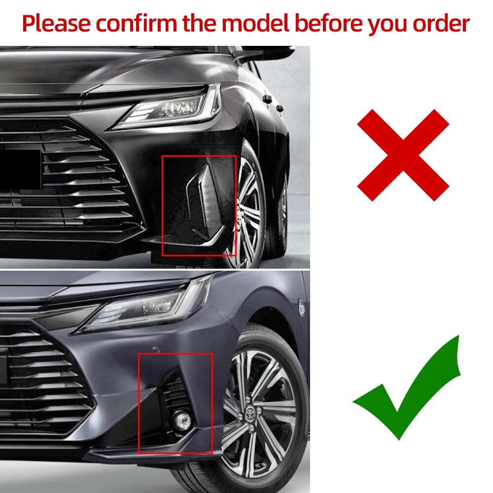 For Toyota Yaris Ativ Vios LED DRL Daytime Running Lights Fog Lamps ...