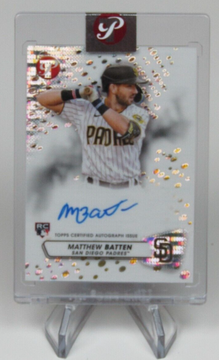 2023 Topps Pristine ENCASED AUTO 50/99 MATTHEW BATTEN RC SAN DIEGO ...