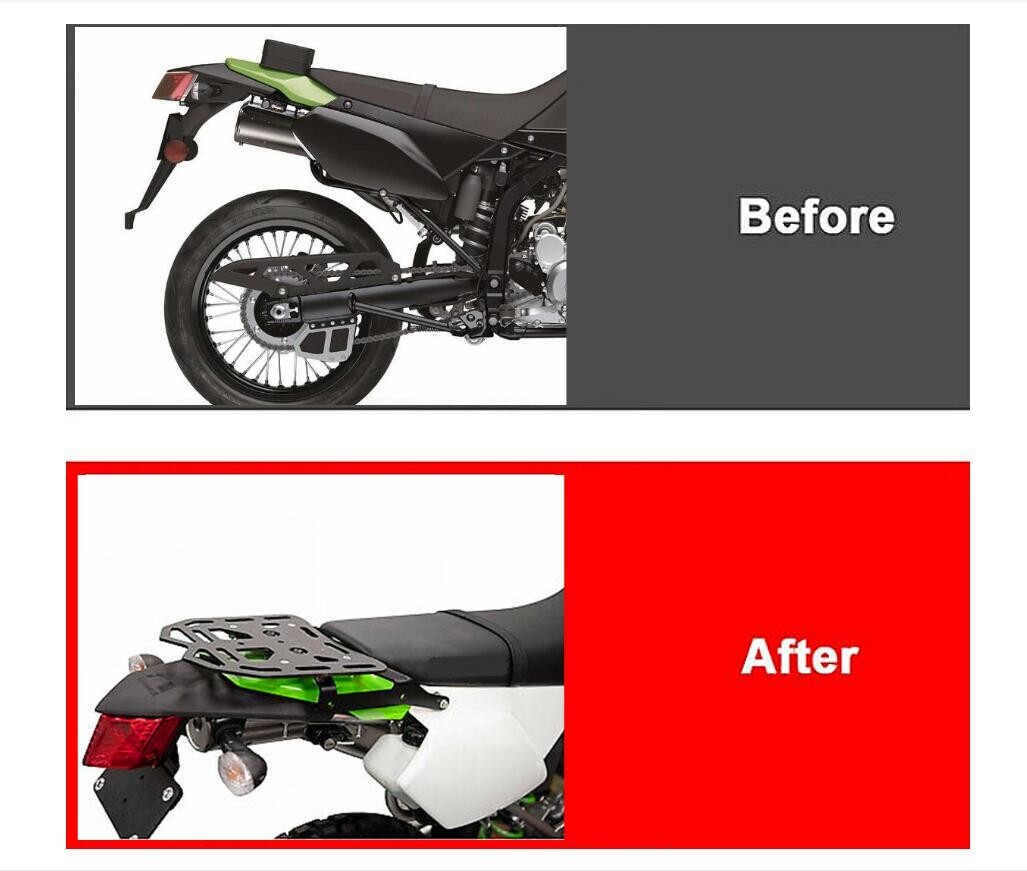 CNC Rear Top Tail Rack Luggage For KAWASAKI KLX300 KLX300R KLX300SM ...