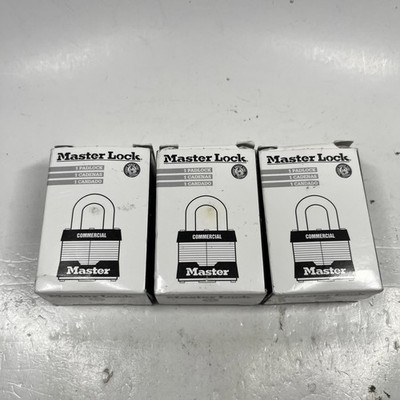 3 pack NEW Master Lock 1KA-2016 1-3/4" Wide Keyed Alike Commercial ...