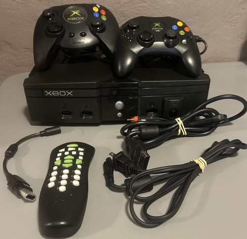 microsoft original xbox console bundle Controllers, DVD Wireless Remote ...