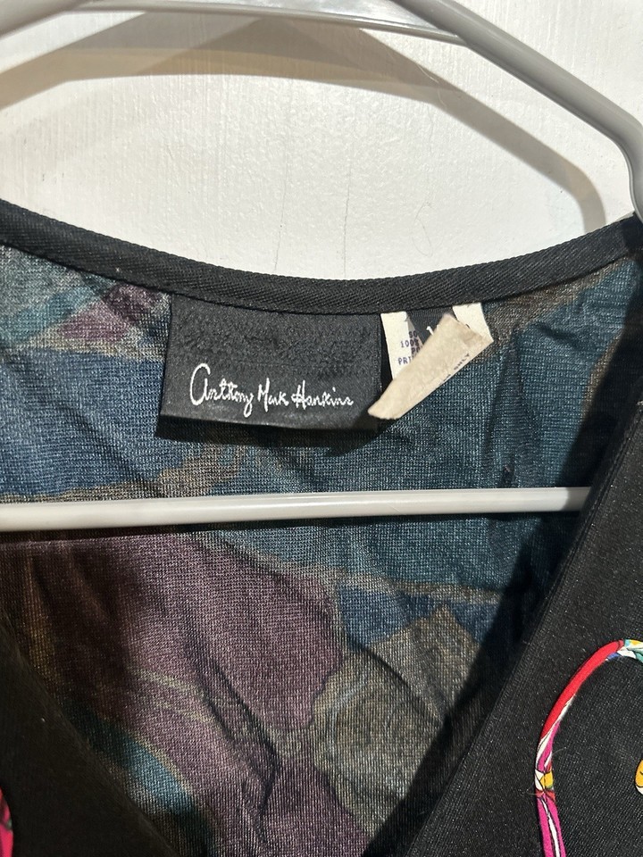 Vintage Anthony Mark Hankins Zip-Close Mix Print Vest | eBay UK