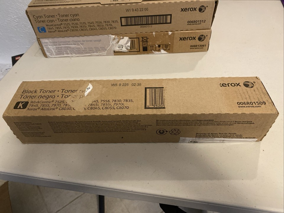 Genuine Xerox Toner SET "Sealed 5 Boxes" 006R01509 006R01510 006R01511 ...