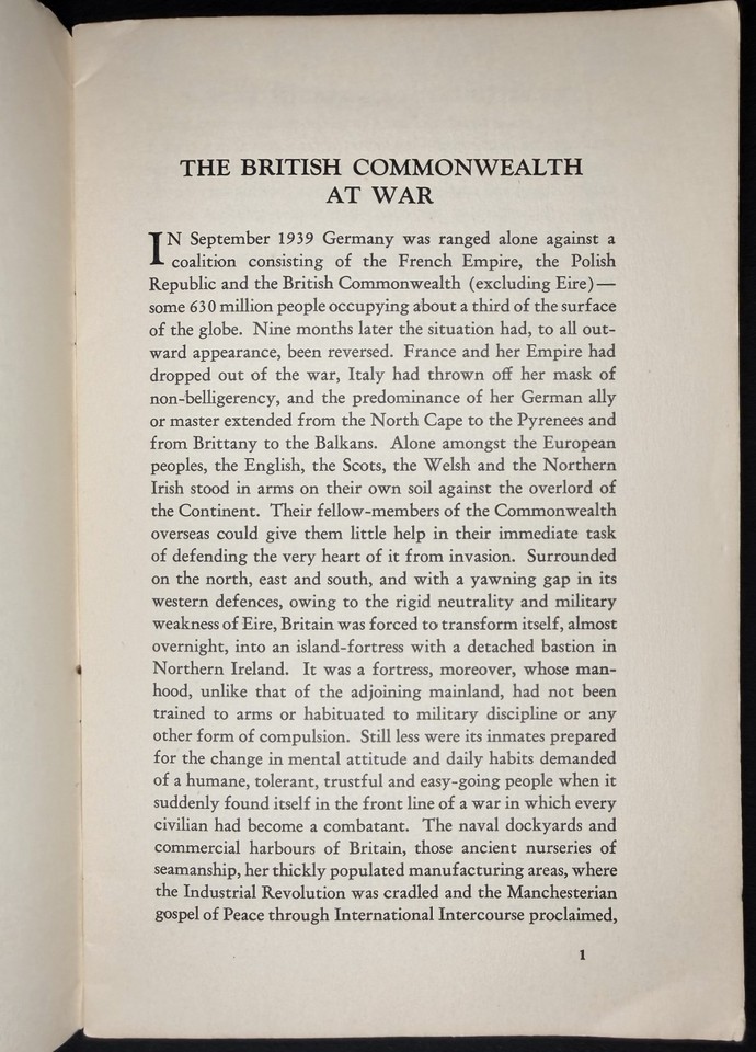 The British Commonwealth at War - Round Table War Pamphlets #4 SIGNED ...