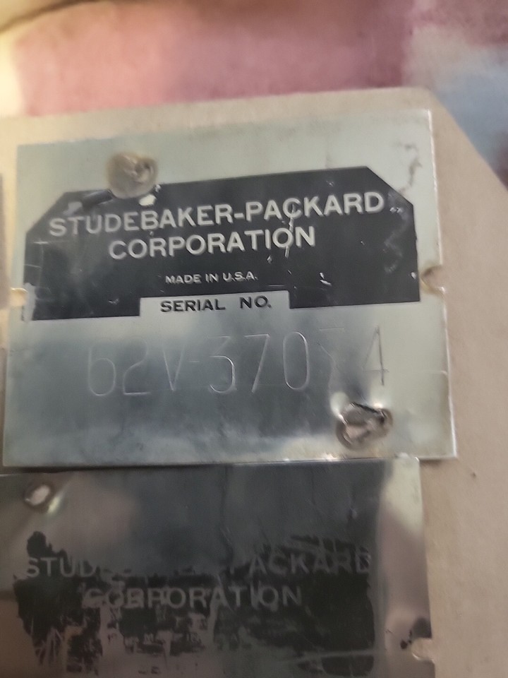[7] Seven STUDEBAKER Car Truck 40s 50s 60s Door Jam Data Plates Serial ...