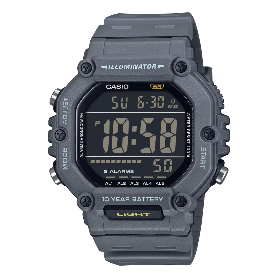 CASIO Herrenuhr digital große Ziffern 10 BAR mit langlebiger Batterie ...