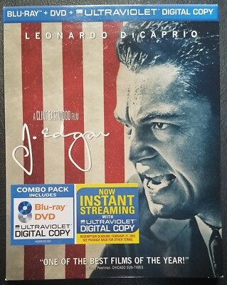 J. Edgar (Blu-ray 2012, 2-Disc Set, +DVD +Digital) Leonardo Dicaprio ...