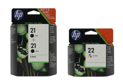 3 x Original Tinte HP Deskjet D2360 D2460 F2180 F2224 F2280 F4180 / Nr ...