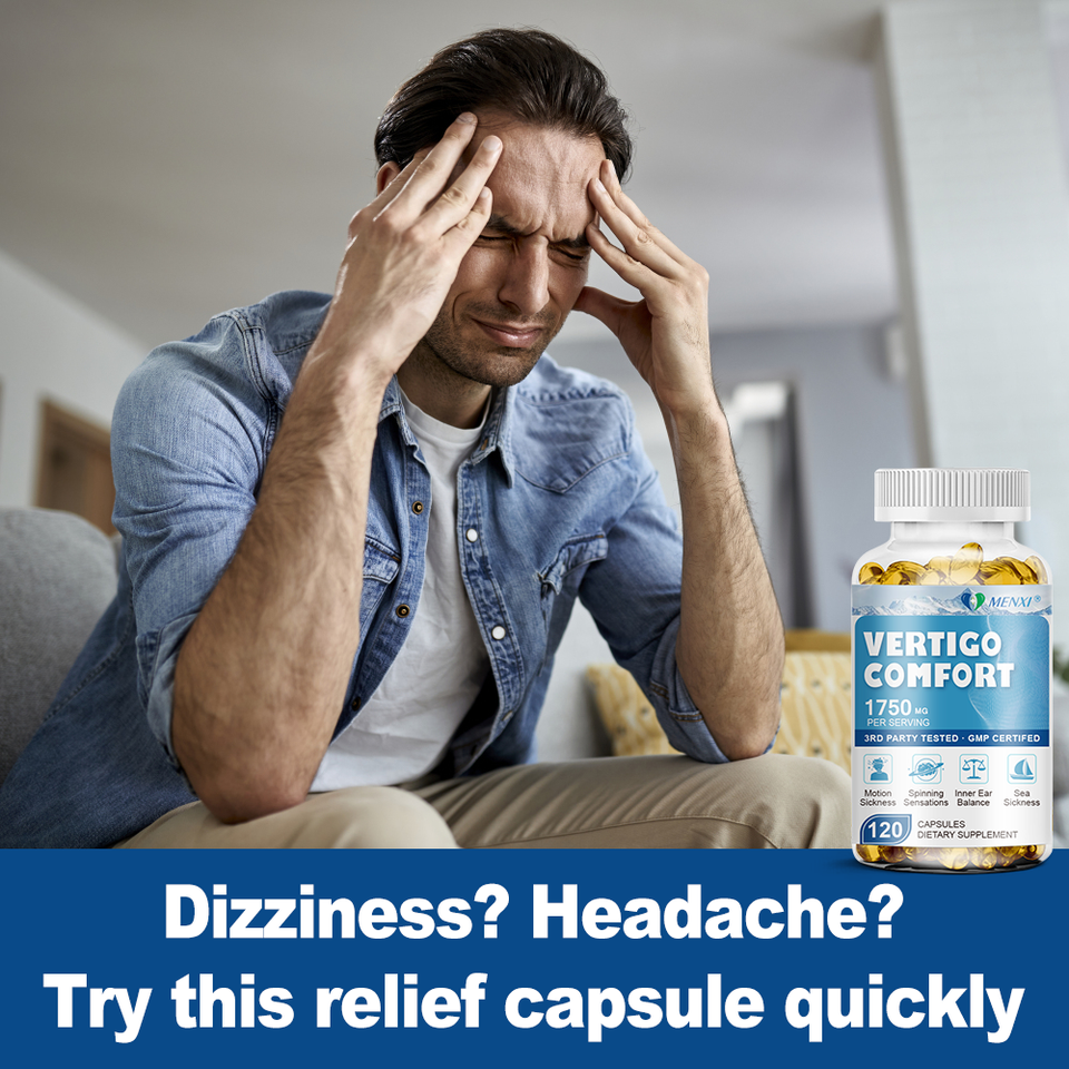 Vertigo Comfort Capsules 1750mg - Dizziness Relief Supplements, Body ...