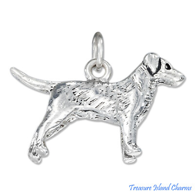 Labrador Retriever Lab Dog Breed 3D 925 Solid Sterling Silver Charm ...