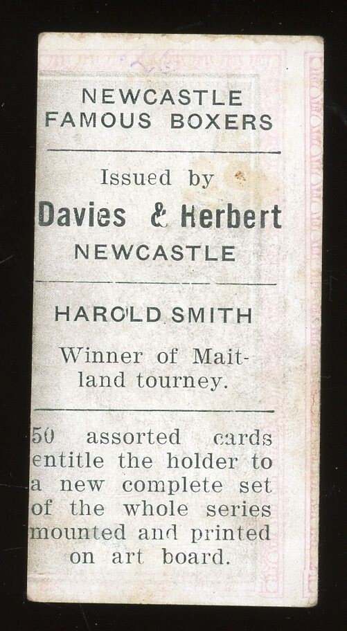 1920 Newcastle Famous Boxers Boxing #NNO Harold Smith VG | eBay