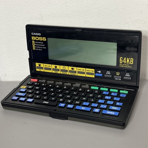 Casio Boss SF-8000 Black LCD Screen 64KB Memory Pocket Organizer System ...
