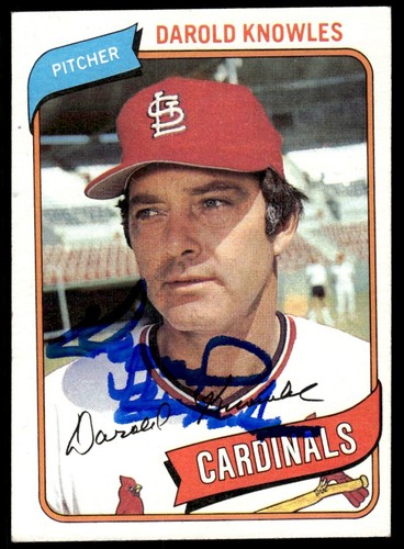1980 Topps Baseball Darold Knowles Auto St. Louis Cardinals #286 Signed ...