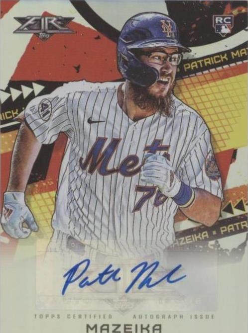 2022 Topps Fire - Fire Autographs Patrick Mazeika #FA-PM (AU, RC) for ...