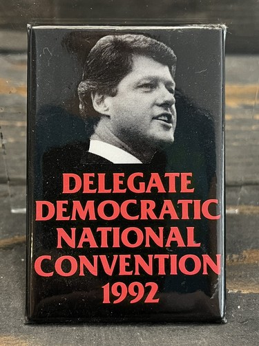 1992 DNC Democratic National Convention Bill Clinton Pin Back Button ...